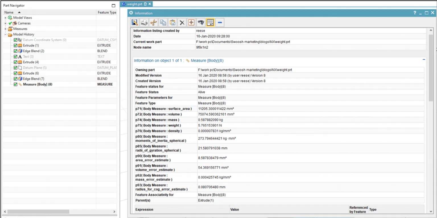 How to use the Measurement Command in NX | Siemens NX CAD Tutorial