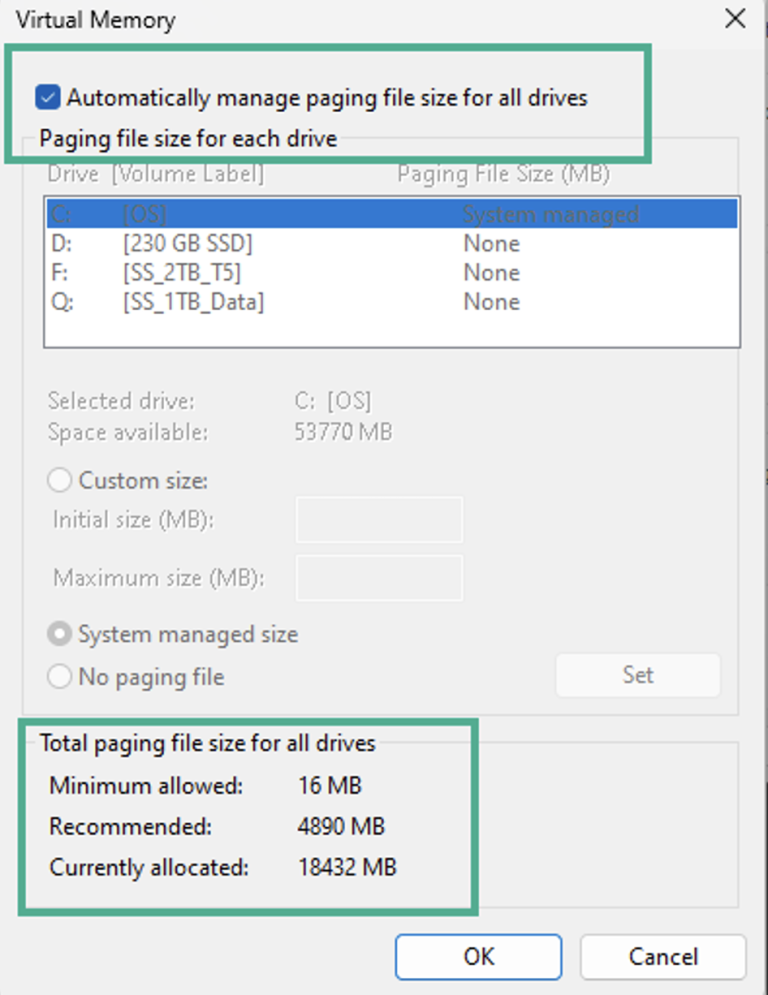 Solid Edge Page File Sizes
