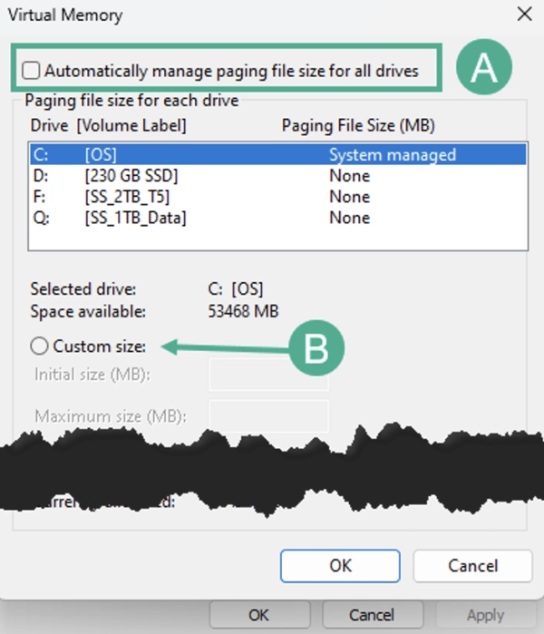 Solid Edge Page File Sizes